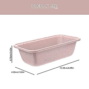 jojofuny Silicone Molds Carbon Steel Loaf Pan Rectangular Cake Bread Toast Pan Kitchen Baking Mold Nonstick Bakeware Tool for Bakery Household Home 6 Inch Pink Tray