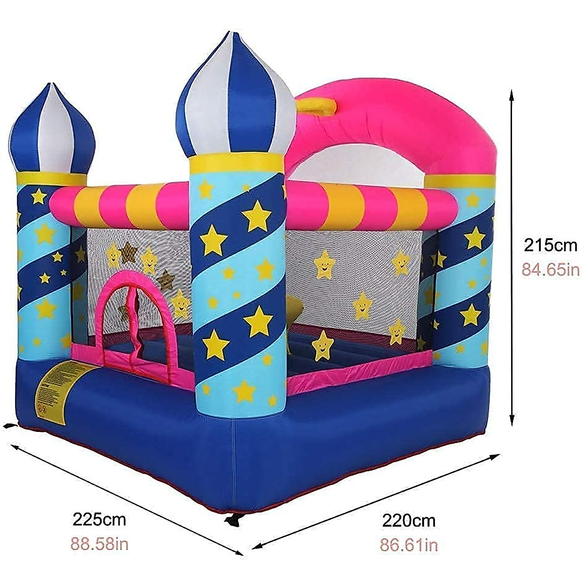 Inflatable Castle Activity Air Bounce House Bounce Room, Cloth 840D Jumping Surface, Outdoor Family Playground Garden Ch