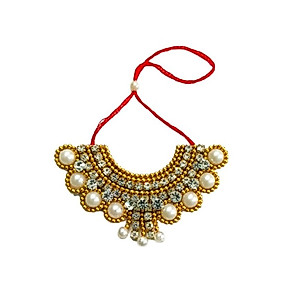 FUTUREZ KEY Laddu Gopal Handmade Jewellary Set/Decorative Mukut, Mala, Bangles Set Gopal Sringar Set (2-3 Size)