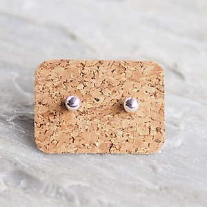 EPIRORA Sterling Silver Stud Earrings for Women- 3 Pairs Tiny Ball Stud Earrings Round CZ Cubic Zirconia Earrings Pearl Earrings Set Cartilage Small Tragus Earrings(2mm,3mm,4mm)