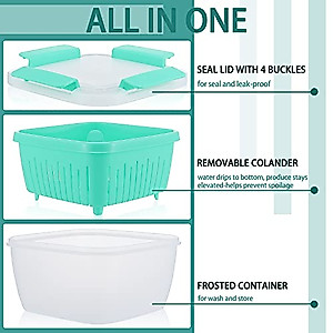 2Pcs 1.5L/50oz Berry Basket Berry Bowl Fruit Strainer Container with Lid Berry Container Box Keep Fruit and Vegetables Fresh for Fridge Storage Picnic Carry Produce Saver Food Blueberries(Green, Pink)