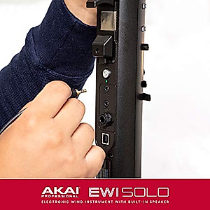 AKAI Professional EWI Solo - Electronic Wind Instrument With Built-in Speaker, Rechargeable Battery, 200 Sounds and USB MIDI Connectivity,Black