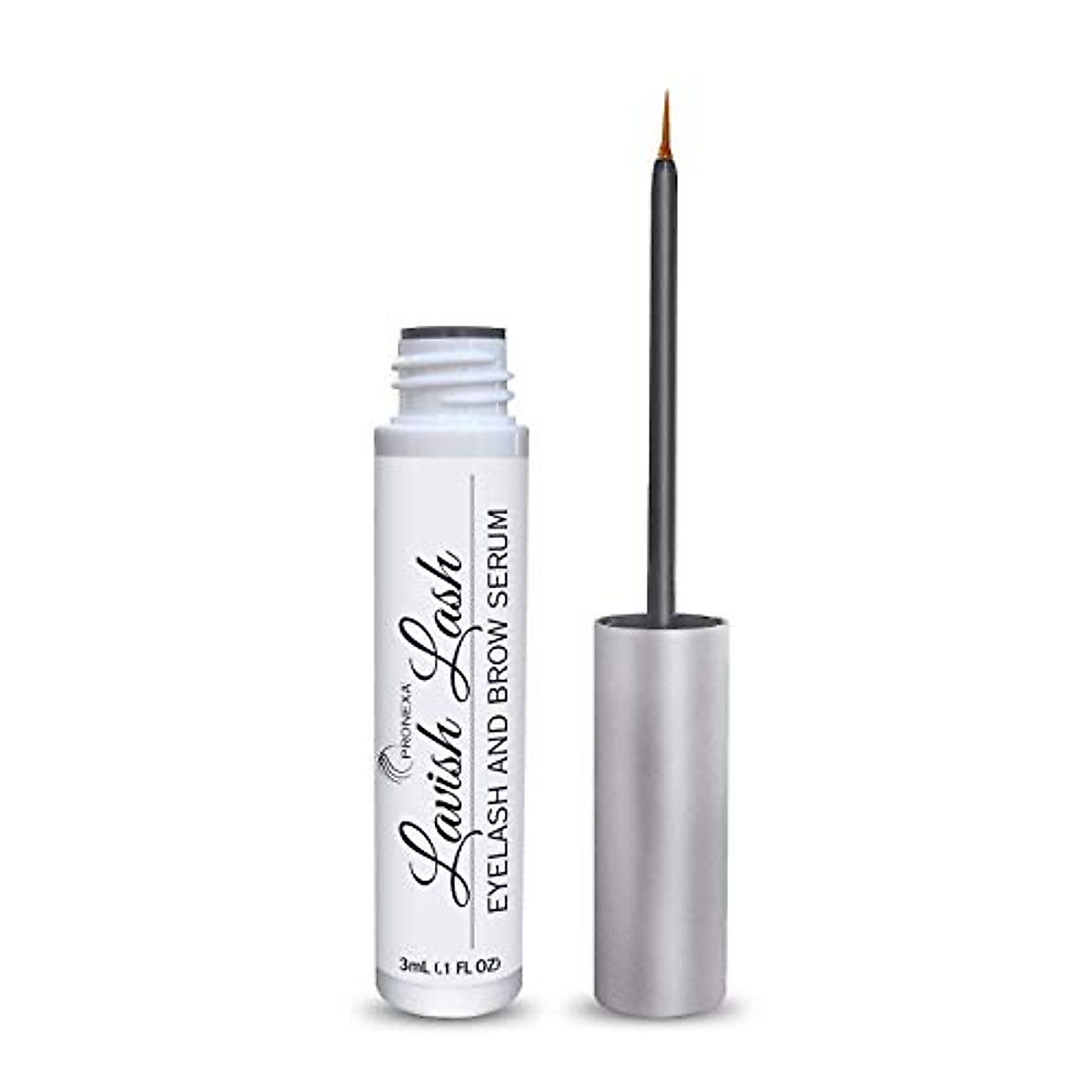 Pronexa Hairgenics Lavish Lash (3ml, 3 Month Supply) – Eyelash Growth Enhancer & Brow Serum with Natural Growth Peptides for Long, Thick Lashes and Eyebrows! Dermatologist Certified & Hypoallergenic.