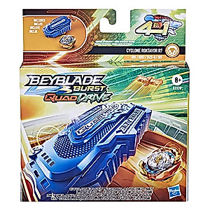 BEYBLADE Burst QuadDrive Cyclone Fury String Launcher Set - Battle Game Set with String Launcher and Right-Spin Battling Top Toy
