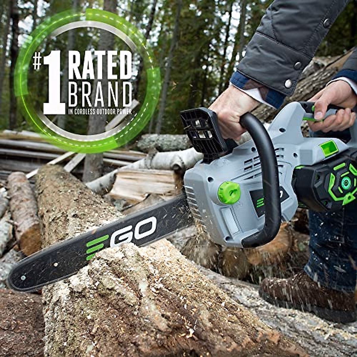 EGO Power+ CS1401 14-Inch 56-Volt Lithium-Ion Cordless Chain Saw 2.5Ah Battery and Charger Included, Black