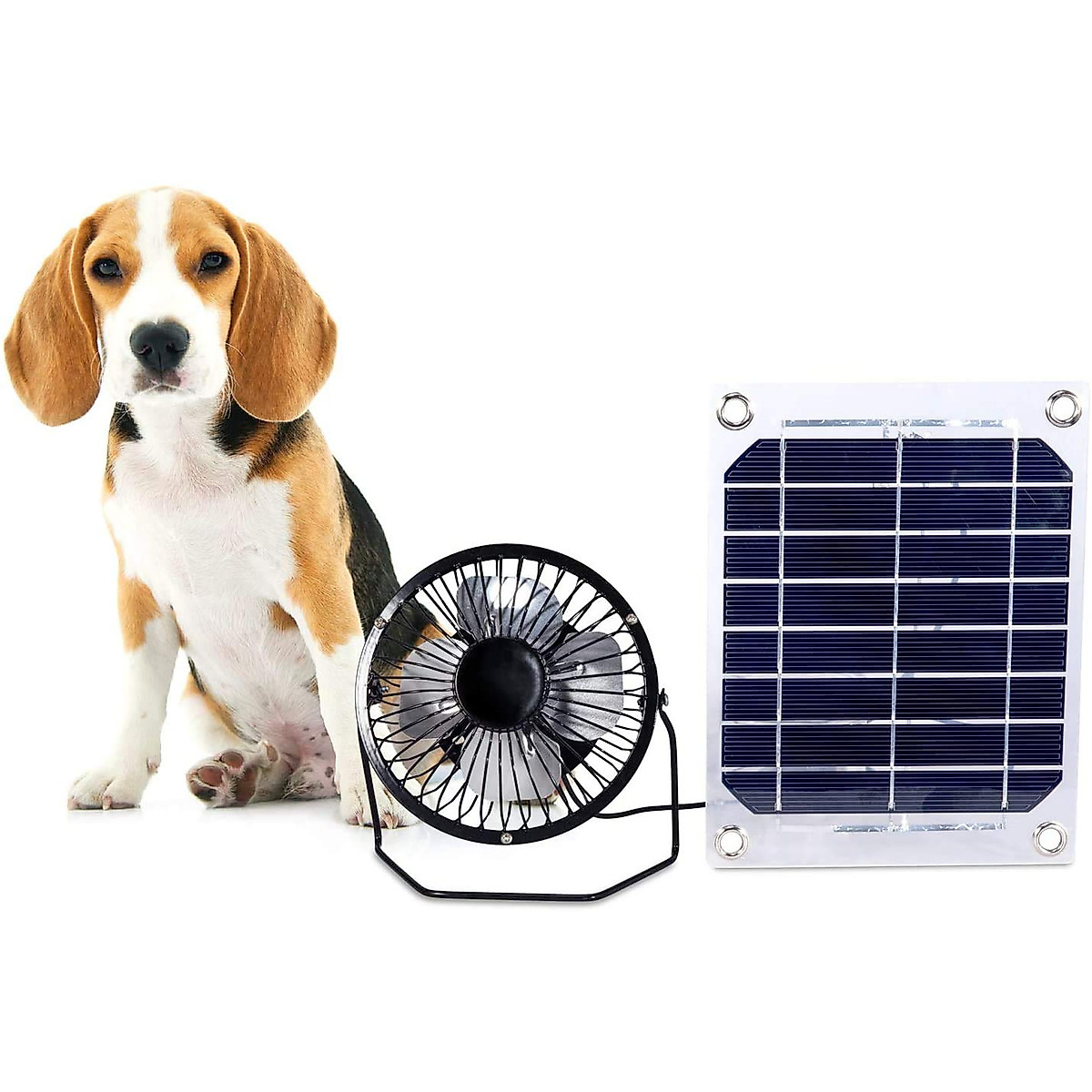 solar Ventilator Solar Fan 6W 4 inch Free Energy for Greenhouse Motorhome House Chicken House Outdoor Home Cooling Chicken coop USB fan