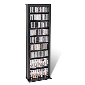 Prepac Black Slim Barrister Media (DVD,CD,Games) Storage Rack