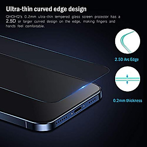 QHOHQ [2 Pack] Privacy Screen Protector for iPhone 12 Pro Max 6.7 Inch, Anti-Spy Tempered Glass Film, 9H Hardness, 2.5D Edge, Scratch Resistant, Easy Install - Case Friendly