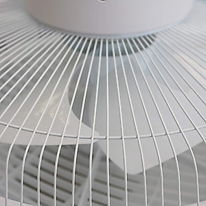 TFCFL 22 Inch Ceiling Fan with Light, Modern Invisible Acrylic Lighting Fan with Remote Control Semi Flush Mount Bladeless Fan Chandelier for Restaurant Bedroom Living Room (White)