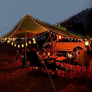 Hawisphy 2 Pack Solar String Lights, Outdoor String Lights, Waterproof, Outdoor Lights, Solar Powered, 8 Lighting Models for Garden, Yard, Party, Home, Tree Decorations, 20 ft