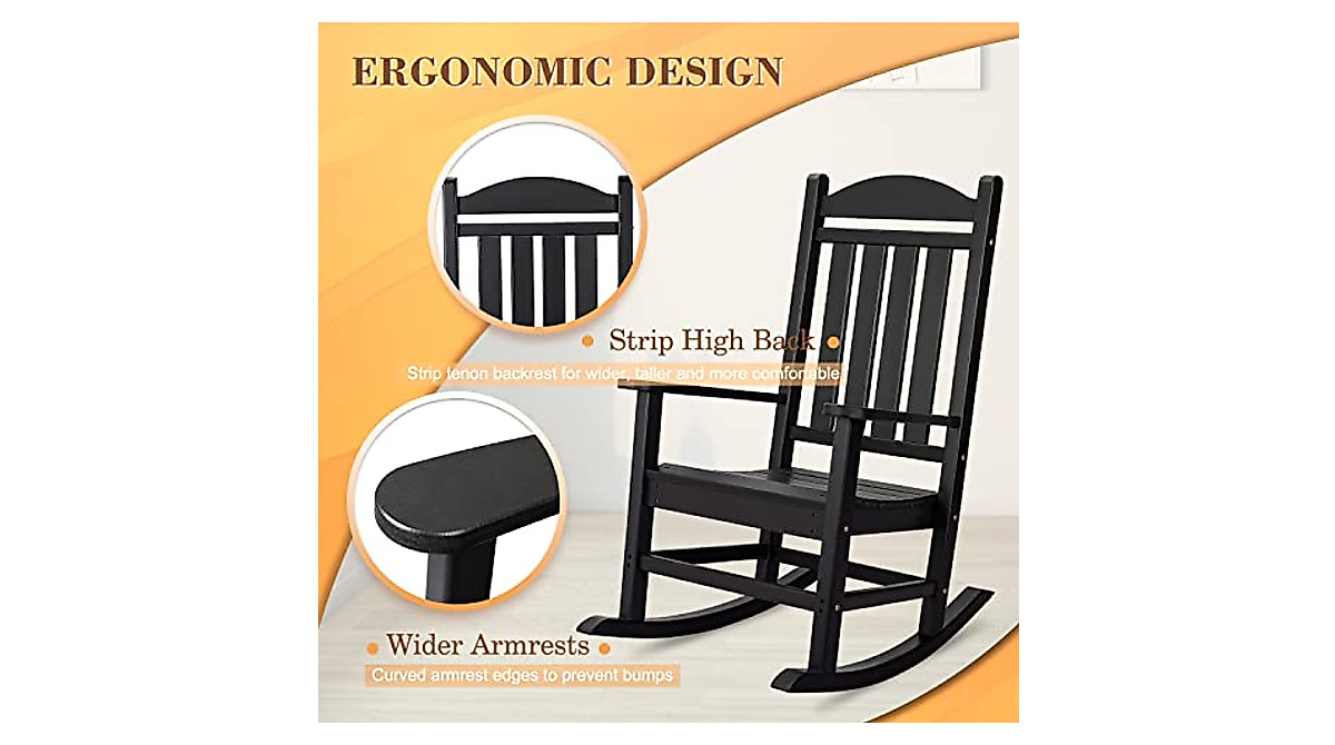 Flamaker Outdoor Rocking Chair - Comfortable & Durable