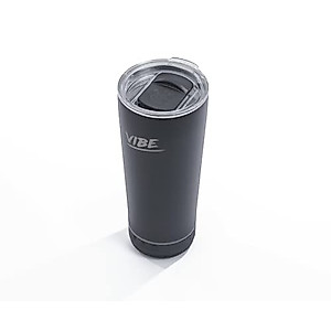 2022 Vibe Speaker Tumbler - 18oz Stainless Steel Tumbler W/Bluetooth Speaker | Upgraded 1000MaH Battery | Up to 8 Hours Playback Time | Upgraded IPX67 Water Resistant | Upgraded 3.7W Speaker