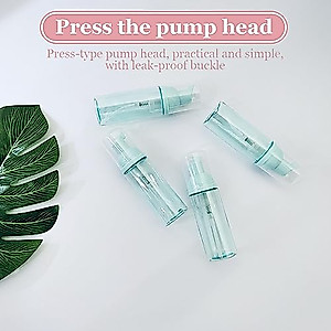 LXIANGN 4Pcs Foaming Dispenser Bottle Travel Refillable Lash Shampoo Bottles Empty Spray Containers Cosmetics Cleaning Foam Pump Bottle, 60 ml/2 oz(Green)