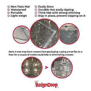 Baby Splat Mat 54" Large - Clear Non-Toxic Floor Splat Mat for Under High Chair and Table Cover, Anti-Mess Mat, Easy to Clean - for Arts ,Crafts, Protector for Pets, Cat or Dog (Clear Round)