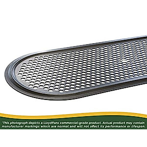 LloydPans Kitchenware 7 Inch by 18 Inch Perforated Flatbread Pan Made in the USA