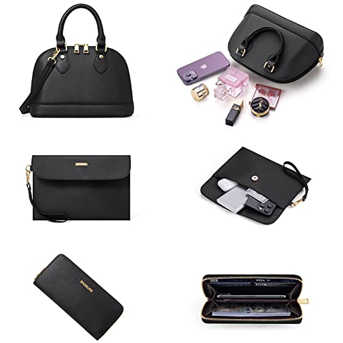 Bagsure Handbags for Women, 4PCS Purses and Wallet Set Shoulder Bags Casual Tote Satchel Crossbody Hobo Bags for Women Ladies
