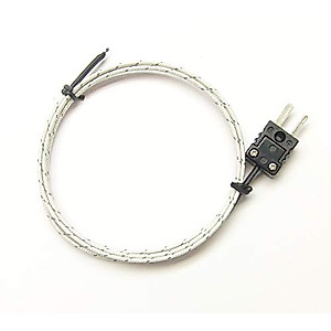 J-Type Thermocouple with Fiberglass Insulation Probe PJ-400 9ft