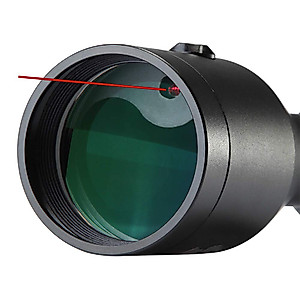 DB TAC INC 3-9X42 mm Scope MIL DOT Reticle with Internal RED Laser Come with Free Picatinny/Weaver Mount Scope Rings