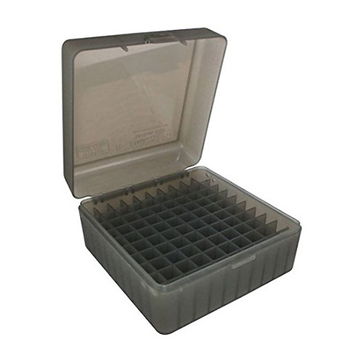 MTM 100 Round Flip-Top Rifle Ammo Box, Medium, Clear Smoke