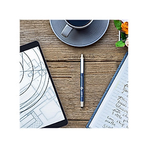 BIC PrevaGuard Clic Stic Ballpoint Pen & Stylus, With Built-in Protection To Suppress Bacteria Growth, Medium Point (1.0mm), Blue, 12-Count