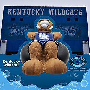 Rubber Tubbers Kentucky Wildcats (The Wildcat) Collegiate Bathtub Toys - Officially Licensed NCAA Team Mascots, Authentic Sports Memorabilia, Novelty Rubber Ducks (University of Kentucky)