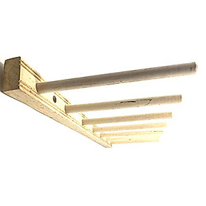 MWCSPORTS Reclaimed Solid Wood Boot Rack and Drying Rack Display Holds 2 to 3 Pairs of Boots Dark