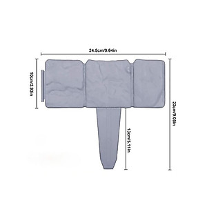 YUEMOL Garden Borders and Edging 5/10/20 Pcs Imitation Stone Effect Lawn Fence ，Gardening Edging Interlock Flower Bed Border Plant Bordering Grass Edge (Color : A)