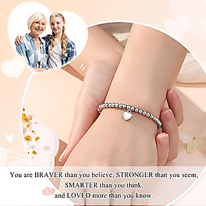 UNGENT THEM Granddaughter Gifts from Grandma Girls Bracelets Jewelry Christmas Birthday Valentines Day Confirmation Easter Gifts for Teenage Teens Girls Stuff 12 14 16 18 10
