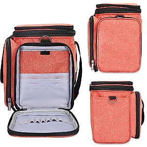 Crochet Bag Organizer, Travel Yarn Storage Bag, Crochet Tote Bag, Knitting Bag and Tote Organizer, Lightweight Portable On-The-Go Knitting Bag Ideal for Small to Medium Projects