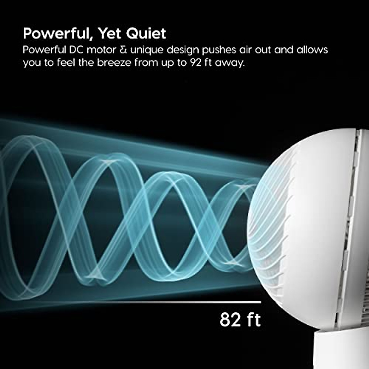 IRIS USA WOOZOO Oscillating Fan, Vortex Fan, DC Motor Quiet and Eco Friendly, 8-in-1 Fan w/ Remote/ Timer/ Multi Oscillation/ 10 Speed Settings, 89ft Max Air Distance, Medium, White