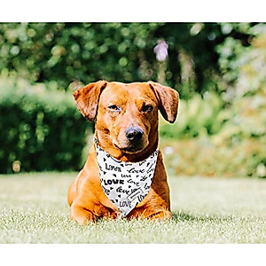 Realeaf Wedding Dog Bandanas 2 Pack, Engagement Dog Scarf for Boy and Girl, Premium Durable Fabric, Bandana for Small Medium Large and Extra Large Dogs (X-Large)