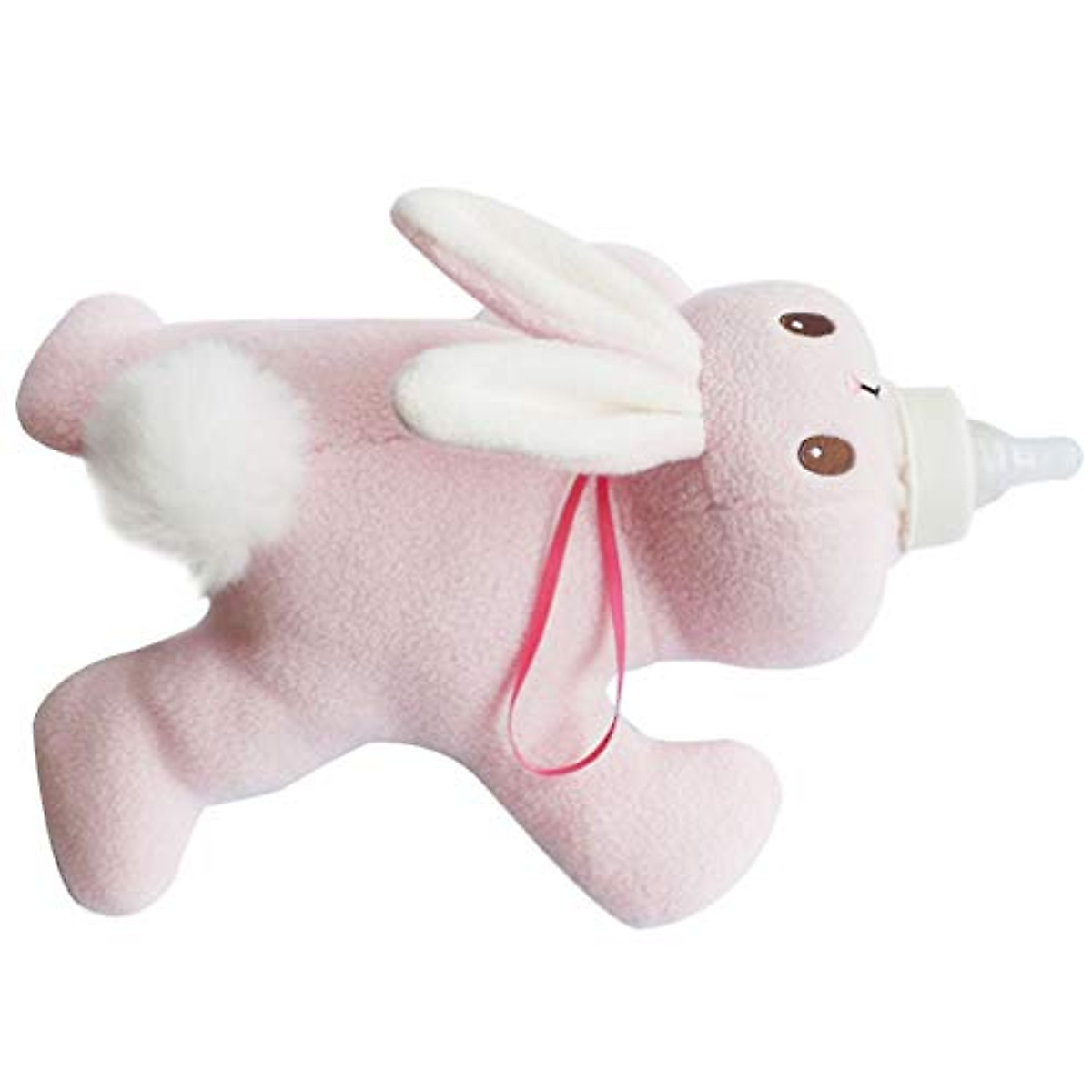 Artibetter Bunny Milk Bottle Cover Protective Soft Stuffed Animal Baby Feeding Bottle Holder Case for Kids Baby Toddler Infant