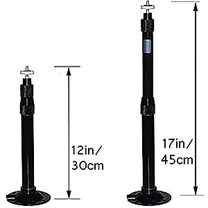 Universal Projector Mount Projector Ceiling Mount 12-17 in Adjustable Height 360° Rotation Stainless Aluminium Alloy Cable Management Projector Wall Mount for Mini Projector Video CCTV DVR Camera