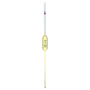 EISCO Volumetric Pipette, 50mL - Class A - Blue Markings - Red Coded - Borosilicate Glass