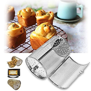 Oven Basket, Stainless Steel Bakeware Oven Roast Baking Nuts Beans Peanut Basket BBQ Grill (12 * 18cm)