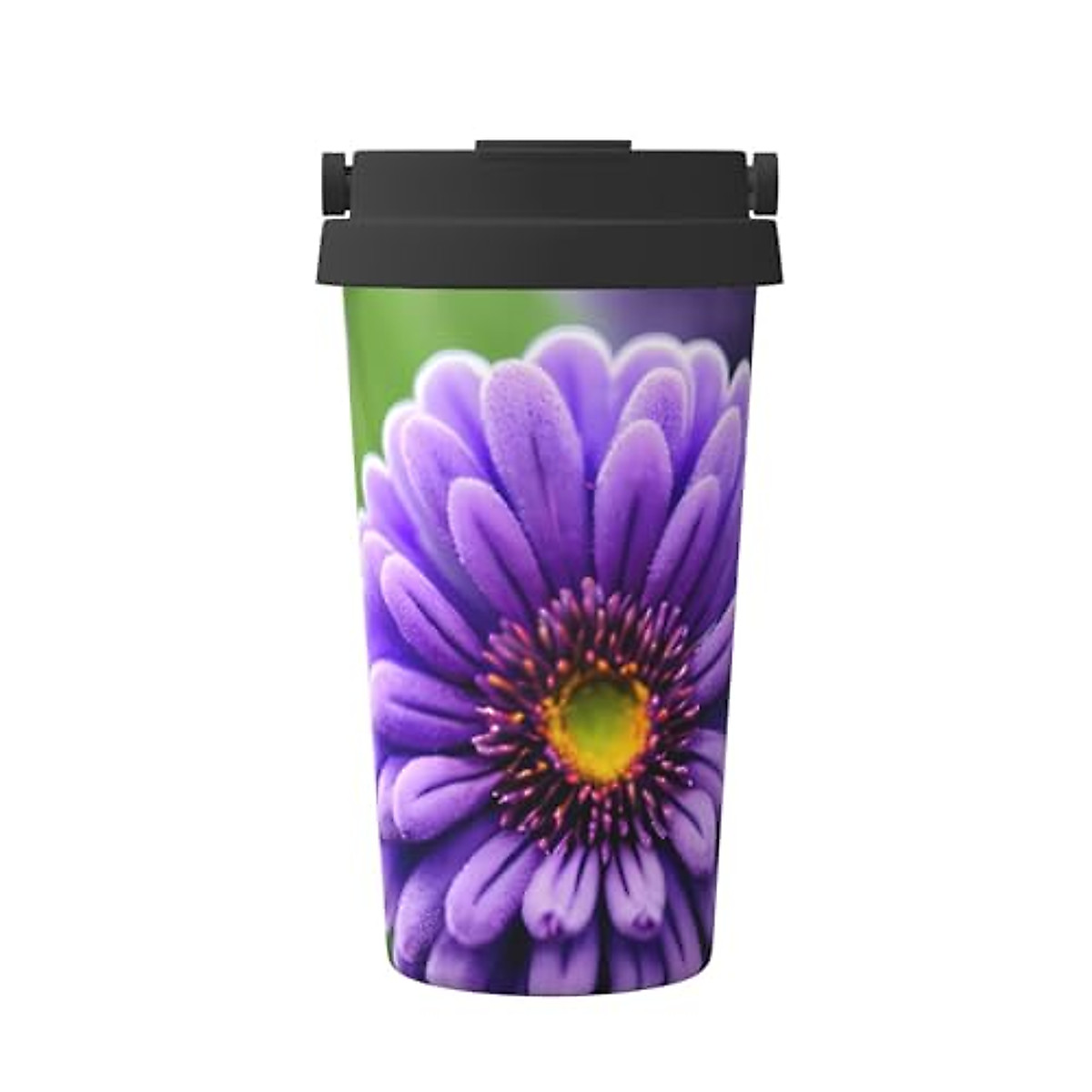 WANGXUEE Purple Lavender flower Print 500ml Stainless Steel Travel Tumbler Double Wall Vacuum Insulated Coffee Mug