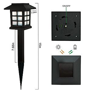 Anordsem 8 Pack Solar Lights Outdoor Pathway, Pathway Lights Solar Powered, Waterproof Pathway Solar Lights, Upgrade Solar Landscape Lighting for Walkway, Garden, Park, Sidewalk (Warm White)