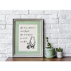 ‘Spell Love?’ Winnie the Pooh Quotes Wall Art | 8x10 UNFRAMED Black and White Minimalist Nursery Print | Pooh and Piglet Modern Home Decor