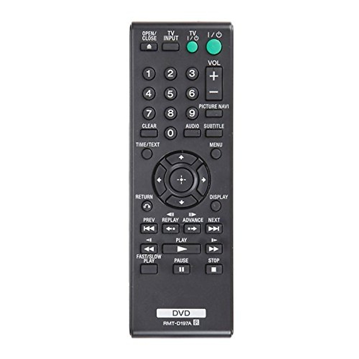 RMT-D197A Remote Control Replace fit for Sony DVD Player DVPSR201P DVPSR210P DVPSR405P DVPSR510H DVP-SR310P DVP-SR320 RMTD197A