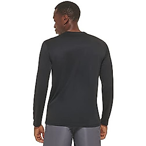 Calvin Klein Men's Standard Light Weight Quick Dry Long Sleeve 40+ UPF Protection, Black, Medium