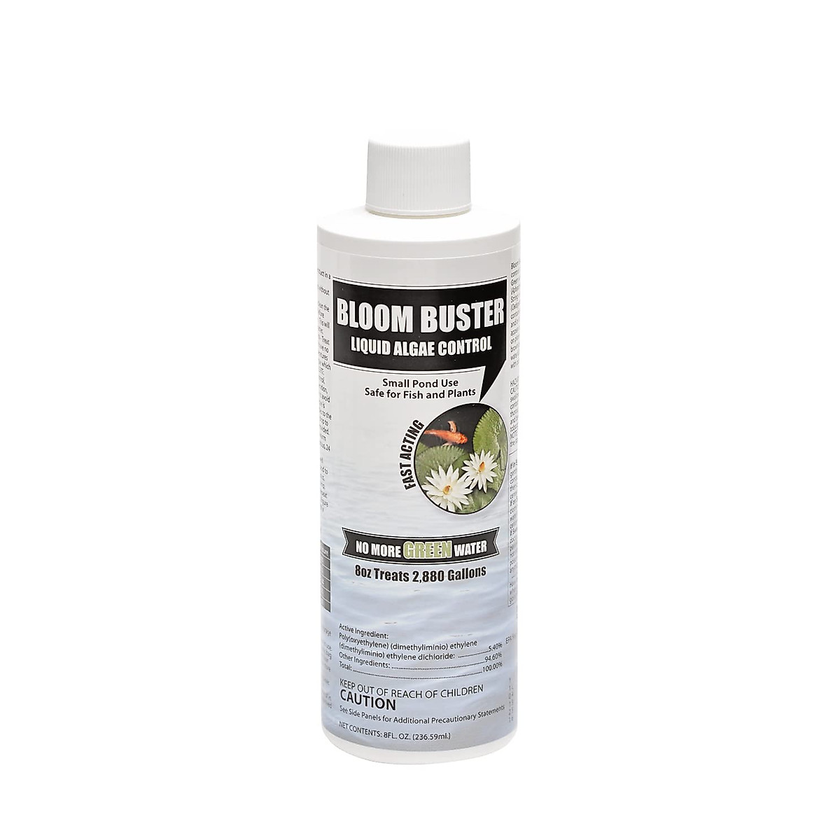 Bloom Buster Algae Control for Fish Ponds & Water Gardens - 8 Ounces - Safe for Koi Fish, Goldfish & Plants - Controls Algae in Ponds & Water Features, EPA Registered