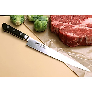 Yoshihiro INOX AUS10 Stain-Resistant Steel Ice Hardened Sujihiki Slicer Chef Knife (10.5'' (270mm))