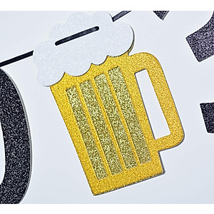 Beer birthday Glitter Banner, Beer Garland - Cheers to 30 Years Banner, 30th Birthday Banner - 30th birthday Decor