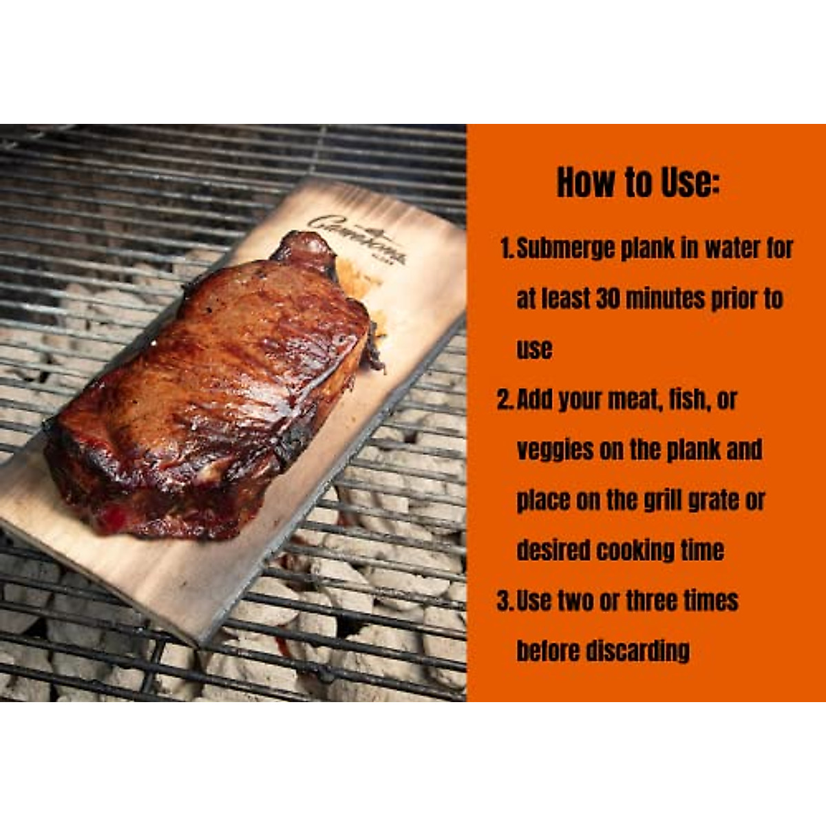 Grilling Planks - 2 Pack Cedar - Premium 5.5 x 11.5 Western Cedar for Barbecue Salmon, Seafood, Steak, Burgers, Pork Chops, Vegetables and More!