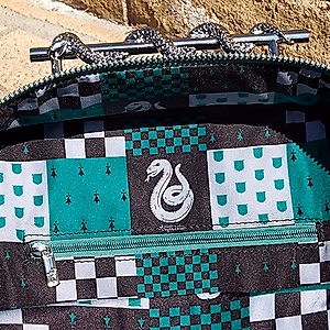 Loungefly Harry Potter: Slytherin Mini-Backpack with Wand Handle, Amazon Exclusive