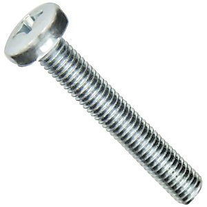 Small Parts Steel Machine Screw, Zinc Plated Finish, Pan Head, Phillips Drive, Meets DIN 7985, 80mm Length, Fully Threaded, M5-0.8 Metric Coarse Threads (Pack of 5)