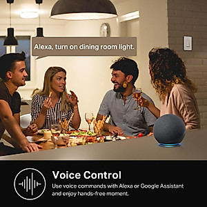 Kasa Smart Light Switch HS200, Single Pole, Needs Neutral Wire, 2.4GHz Wi-Fi Light Switch Works with Alexa and Google Home, UL Certified, No Hub Required , White