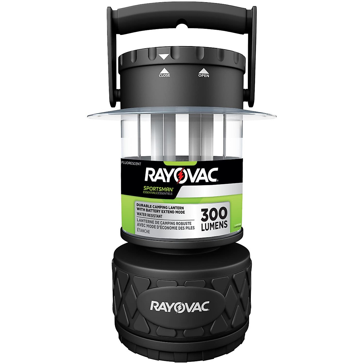 Rayovac Sportsman LED Camping Lantern, Battery Powered Lantern, Water Resistant Hurricane Supplies and Emergency Light, Pack of 1
