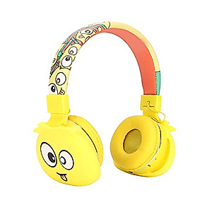 Kids Bluetooth Headphones,Over-Ear Foldable Noise Cancelling Headset,Cute Cartoon Wired/Wireless Headphones,Built in Microphone,Stereo Sound,for Phones Tablets Laptops