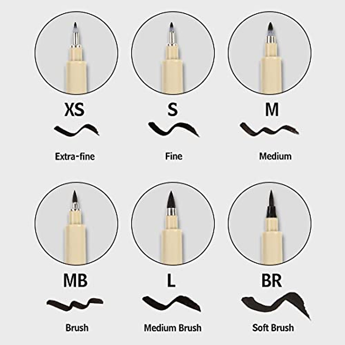 ARTDINGD Calligraphy Brush Pens, Hand Lettering Pens, Pack of 6 Brush Markers Set, Soft and Hard Tip for Beginners Writing, Art Drawings, Water Color Illustrations, Journaling, Black Ink